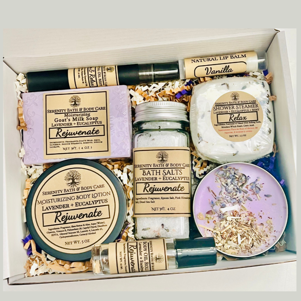 Bath and Body Gift Set for Women, Self-Care Gift Box, Care Package for ...